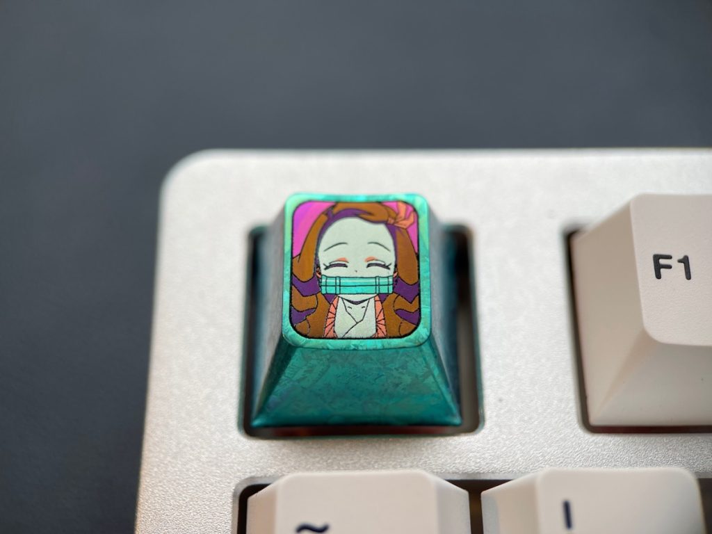 Nezuko Ice Crystal Titanium Keycaps – TTKCAP