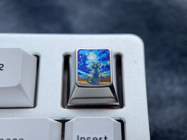 Starry Night Cat Titanium Engraving Kyecaps – TTKCAP