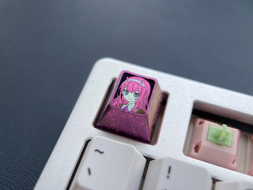 Zero Two Cute Titanium Keycaps 2nd Craft NO.1 – TTKCAP