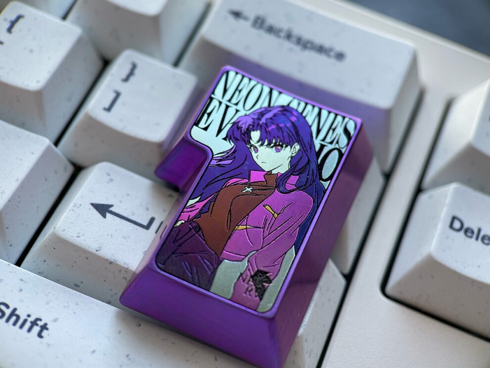 Katsuragi Misato ISO Enter Artisan Titanium Keycaps – TTKCAP