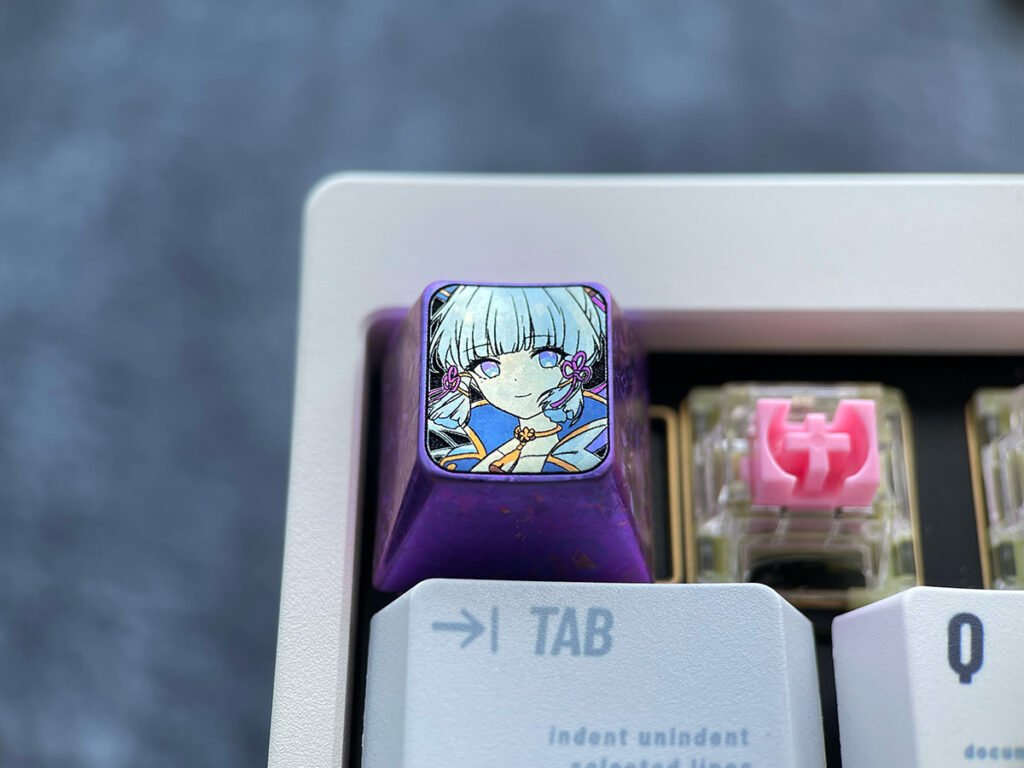 Kamisato Ayaka 8th Artisan Titanium Keycaps 1U – TTKCAP