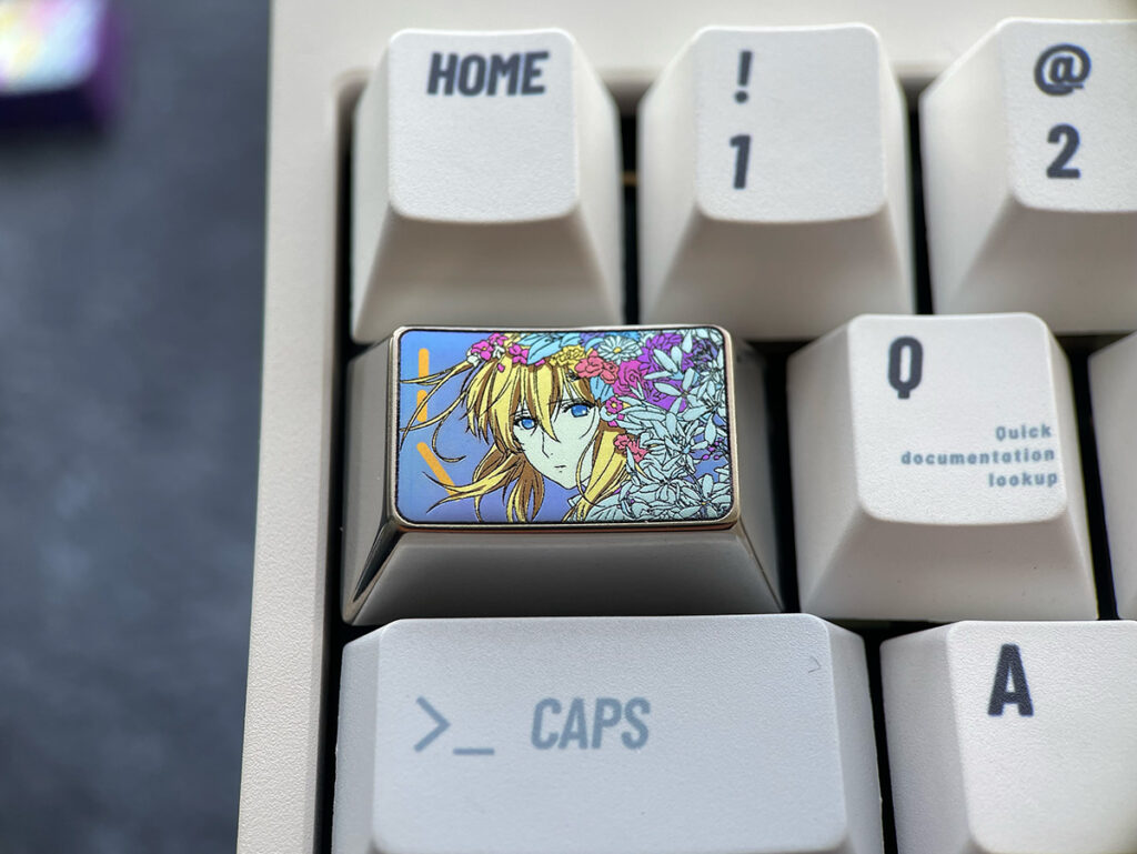 Violet Evergarden 1.5U Tab Artisan Titanium Keycaps – TTKCAP