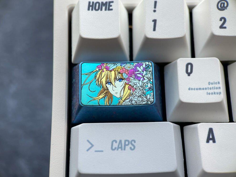 Violet Evergarden 1.5U Tab Artisan Titanium Keycaps – TTKCAP