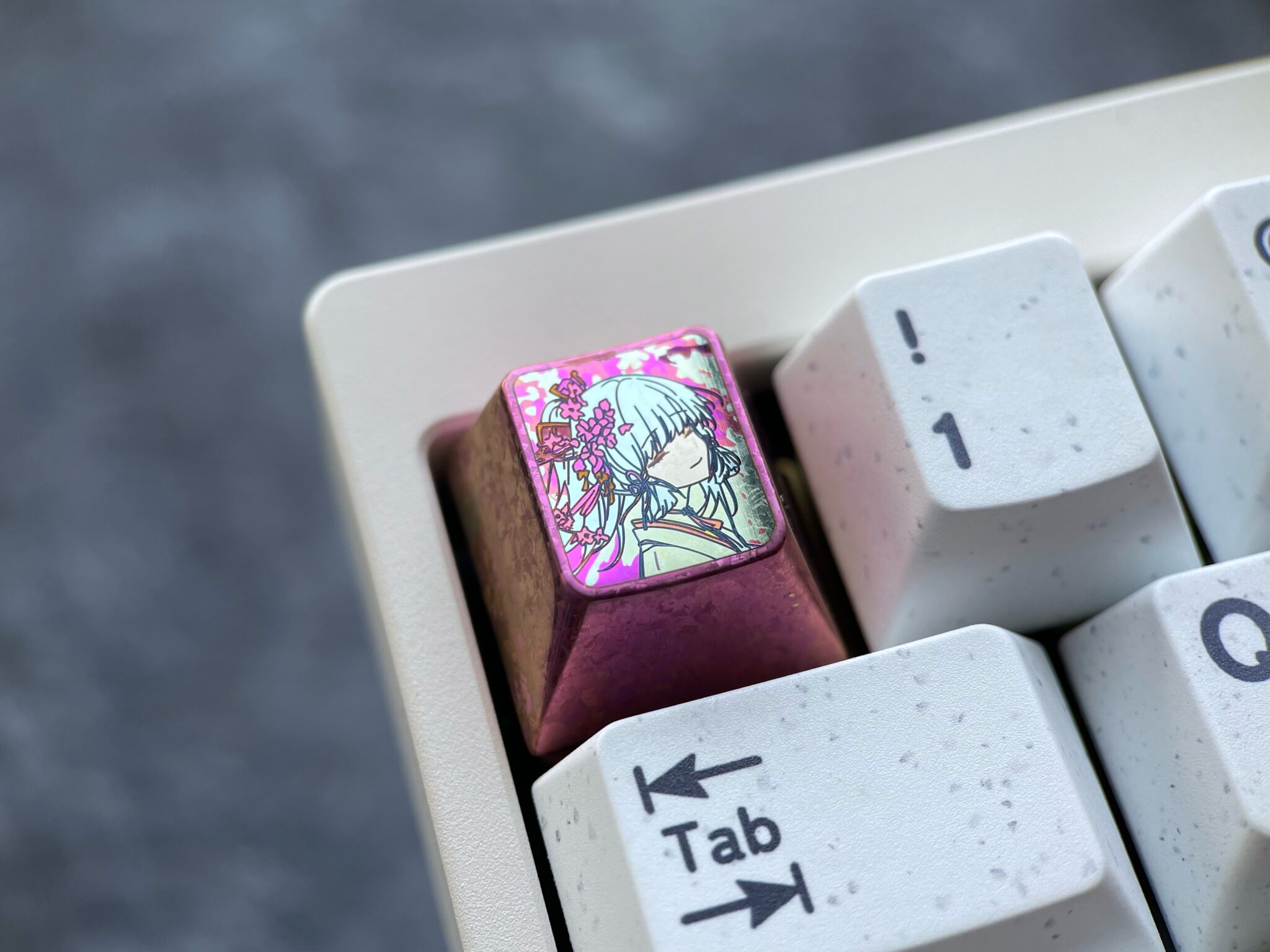 Ayaka 9th Artisan Titanium Keycaps – TTKCAP