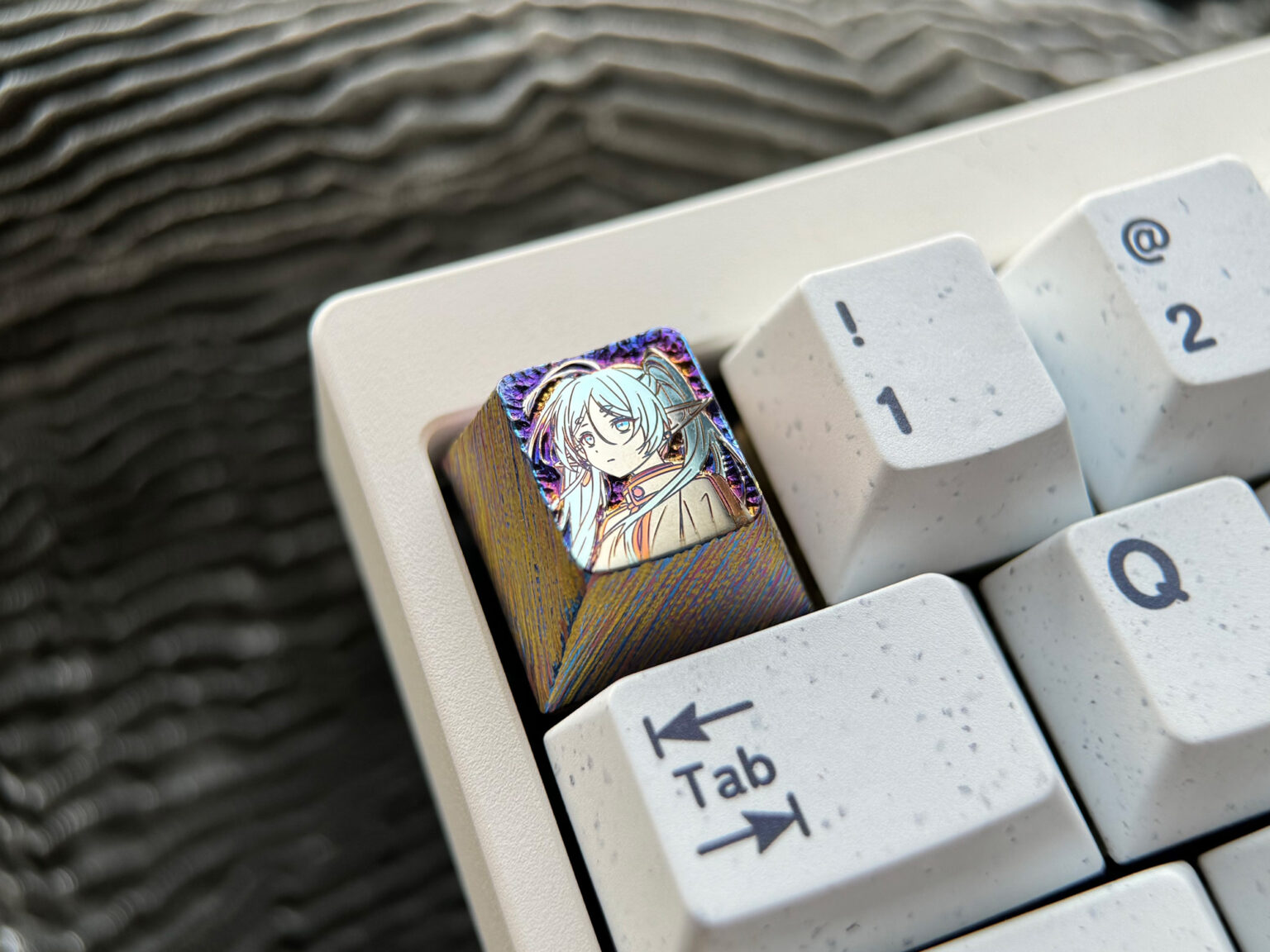 Frieren Five Side Hand-engraved Titanium Keycaps – TTKCAP
